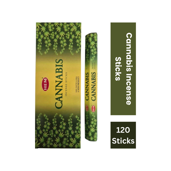 Hem Incense Sticks - Cannabis (6 x 20g) -120 Sticks – Saras Foods UK