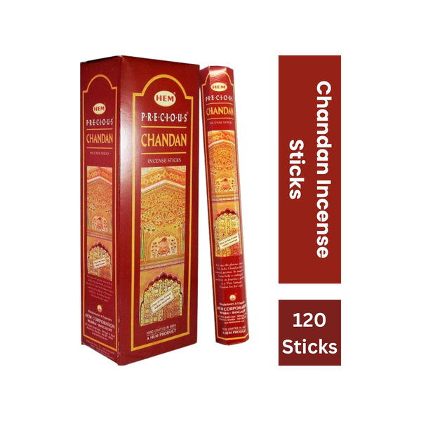 Hem Incense Sticks - Chandan (6 x 20g) -120 Sticks – Saras Foods UK
