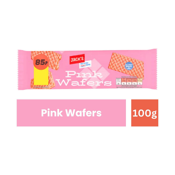 Jack's Pink Wafers Biscuits 100g – Saras Foods UK