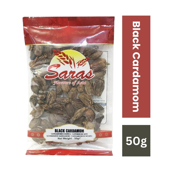 Saras Black Cardamom 50G – Saras Foods UK