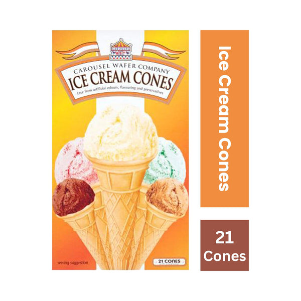 Carousel Ice Cream Cones x21pk – Saras Foods UK