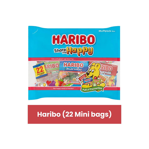 HARIBO Share the Happy 22 x 16g Mini Bags Party Multipack- 352g – Saras ...