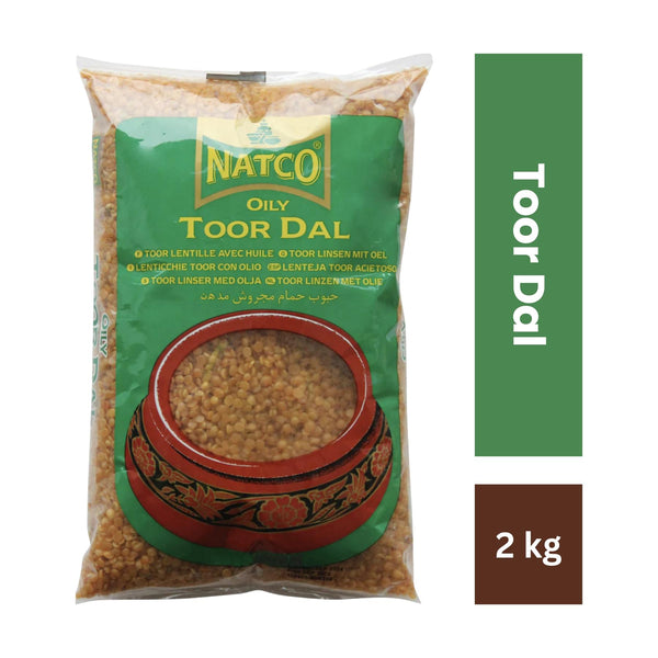 Natco Toor Dal Oily 2kg – Saras Foods UK