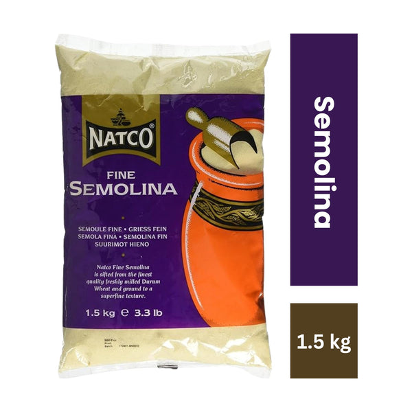Natco Semolina Fine 1.5kg – Saras Foods UK