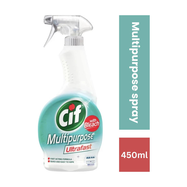 Cif Ultrafast Multi-Purpose Spray with Bleach - 450 ml – Saras Foods UK